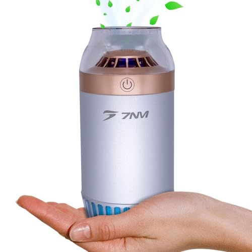 7NM 日本ブランド 脱臭強化 空気清浄機SAMURAI AIR 車載 ポータブル タバコ 小型 光触媒 除菌 卓上 軽量 花粉 ウィルス抑制 コンパクト ペット 消臭 臭い HEPA フィルター付属(Gold)