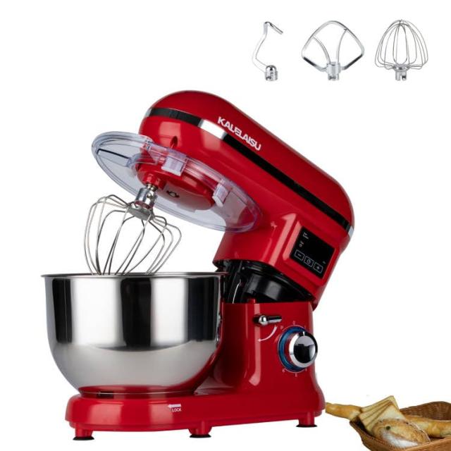 スタンドミキサー 5.5L大容量 99分タイマー機能 三種類アタッチメント 七段階スピード調節 低騒音 一台三役 「練る」「混ぜる」「泡立てる」 家庭用 業務用 1200Wハイパワーモーター 卓上型ミキサー 業務用ミキサー キッチンエイド