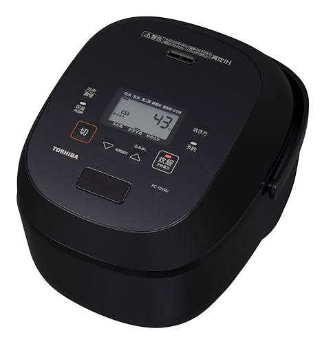 TOSHIBA(東芝) 炊飯器 5.5合 真空IH rice cooker 日本製 保温白米40時間 RC-10VRV(K) グランブラック 炎匠炊き