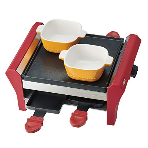 recolte レコルト ラクレットアンドフォンデュメーカー グランメルト チーズフォンデュ鍋 ホットプレート 焼肉 コンパクトサイズ レッド RRF-2(R)