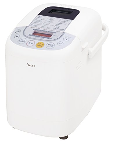エムケー精工(MK精工) 自動ホームベーカリー 「ふっくらパン屋さん」 0.5斤/1斤選択 (米粉パン・天然酵母パン対応) 「残りごはんでパンがつくれる」 ホワイト HBK-101W