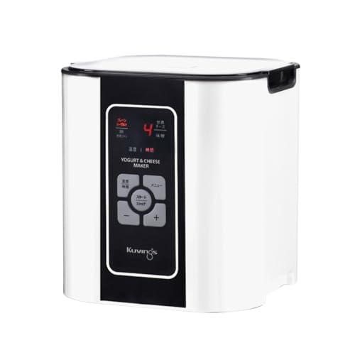 クビンス ヨーグルト＆チーズメーカー KGY-81ASM｜4時間の時短モードでヨーグルトが作れる｜お好みの味に調節可能｜大容量2Lの安全なトライタン容器