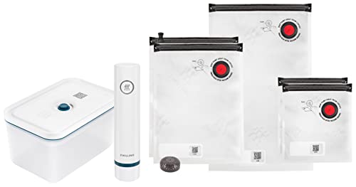 ZWILLING ツヴィリング 「 フレッシュ & セーブ 真空パック機 ラ スターター7点セット プラスチックコンテナL 付属 」 真空ポンプ 密閉 保存容器 コンテナ 日本正規販売品 Fresh&Save 36815-013