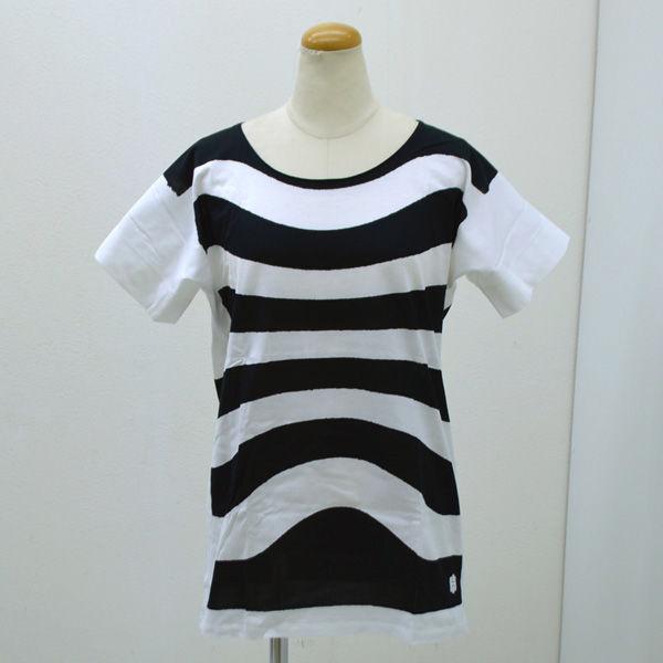 HERMES / エルメス ◆Tシャツ ホワイト ネイビー レディース ボーダー 半袖 【レディース/ガールズ/LADY/女性/婦人】 【中古】