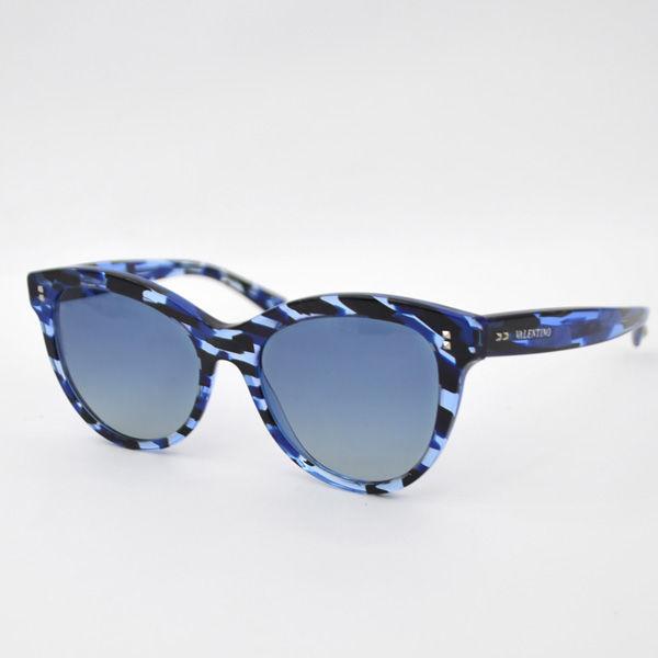 VALENTINO / バレンチノ ◆サングラス ブルー キャットアイ サイドロゴ VA4013 ブランド【サングラス/メガネ/眼鏡】 【中古】