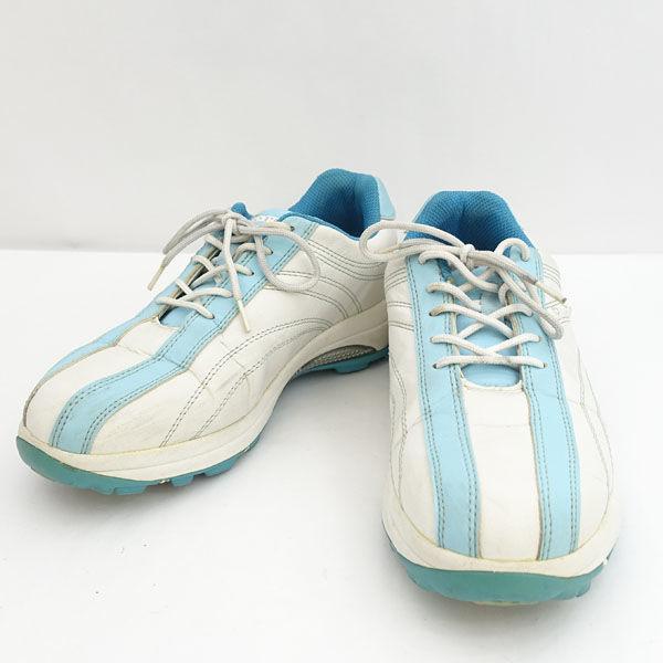 PLATINUM STREET / プラチナストリート ゴルフシューズ/ホワイト×ブルー/サイズ23.5EEE 【靴/シューズ/SHOES ...