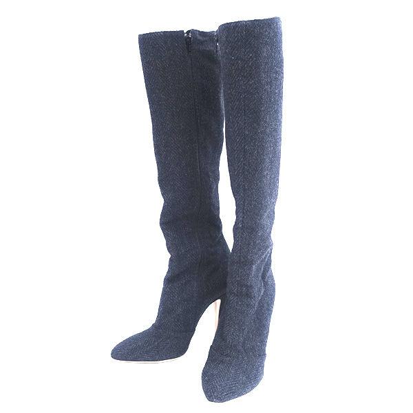 Maison Margiela / メゾンマルジェラ ◆ロングブーツ/ピンヒール/ウール/ブラック/サイズ37 【クツ/シューズ/SHOES】 【中古】