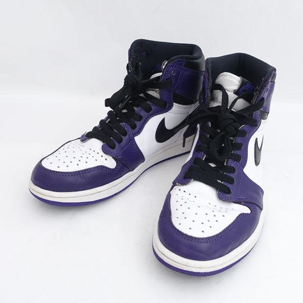 NIKE / ナイキ ◆JORDAN 1 RETRO HIGH OG COURT/パープル/26ｃｍ 555088-500 メンズファッション【メンズ/MEN/男性】 【中古】