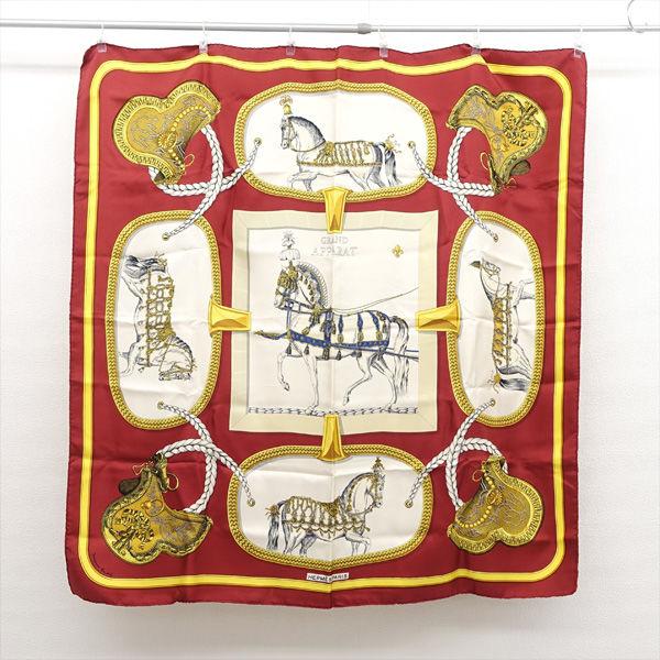 HERMES / エルメス ◆カレ90 GRAND APPARAT 盛装の馬 スカーフ ブランド【レディース/ガールズ/LADY/女性/婦人】 【中古】