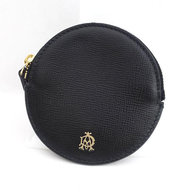 DUNHILL / ダンヒル ◆ラウンド ケース 小銭入れ ブラック ブランド【財布/サイフ/ウォレット/wallet/】 【中古】