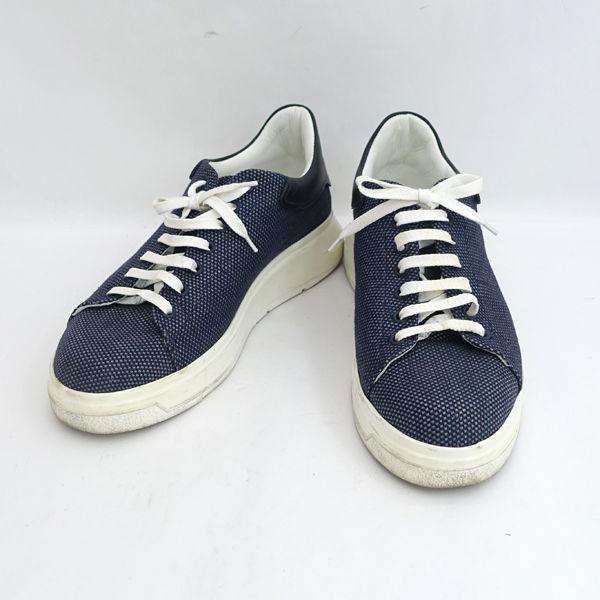 EMPORIO ARMANI / エンポリオアルマーニ ◆スニーカー/ローカット/ネイビー/サイズ7 X4X159 メンズファッション 【中古】
