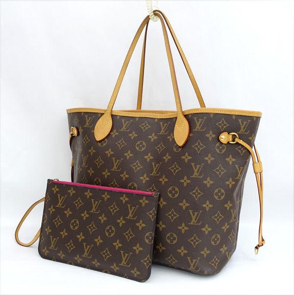 LOUIS VUITTON / ルイヴィトン ◆ネヴァーフルMM トートバッグ モノグラム ポーチ付 M41177 ブランド【バッグ/バック】【中古】
