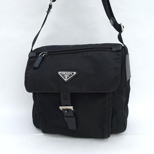PRADA / プラダ ◆三角プレート ナイロン テスート ショルダー メッセンジャーバッグ【バッグ/バック/BAG/鞄/カバン】 【中古】