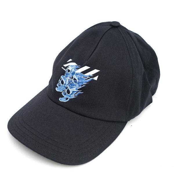 Off-White / オフホワイト ◆キャップ/BASEBALL CAP SKULLS/スカル/ブラック/サイズO/S OMLB008S19400017 メンズ　【中古】