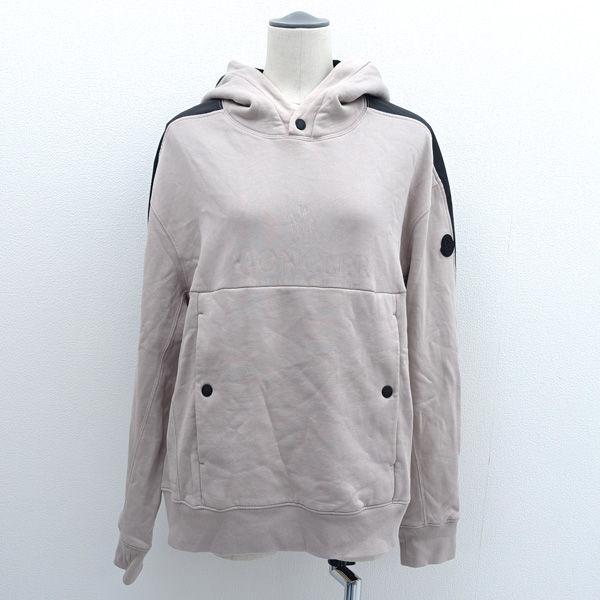 MONCLER / モンクレール ◆FELPA CON CAPPUCCIO/パーカー/ピンク×ブラック/M G20918G00025 レディースファッション 【中古】