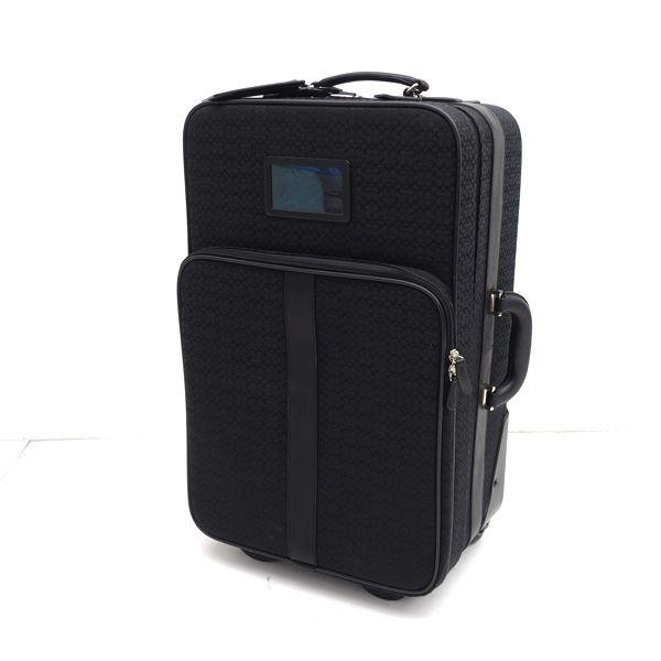 COACH / コーチ ◆トランク シグネチャー スーツケース キャリーバッグ ブラック F05421【中古】【代引不可】【同梱不可】