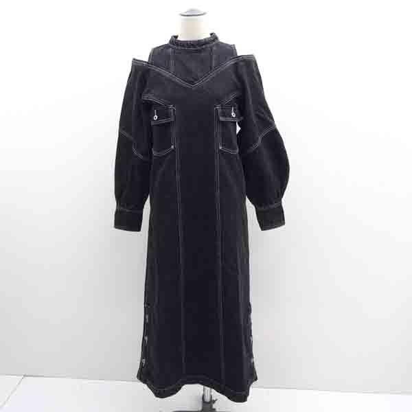 willfully / ウィルフリー ◆デニムワンピース/ブラック/フリーサイズ 2411-OP-10 レディースファッション 【中古】