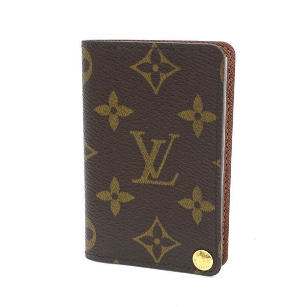 LOUIS VUITTON / ルイヴィトン ◆ポルトカルドクレディプッシュオン カードケース モノグラム M60937【カード/定期】【中古】