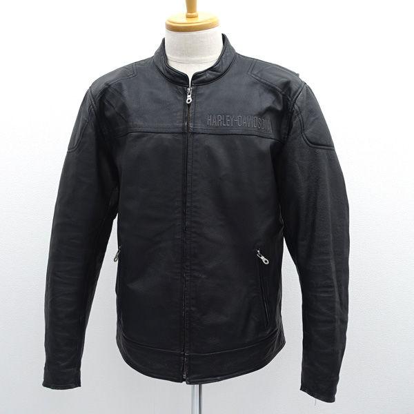 HARLEY-DAVIDSON / ハーレーダビッドソン ◆レザージャケット/豚革/裏メッシュ/背面ロゴ/サイズL 98036-12VM メンズ 【中古】