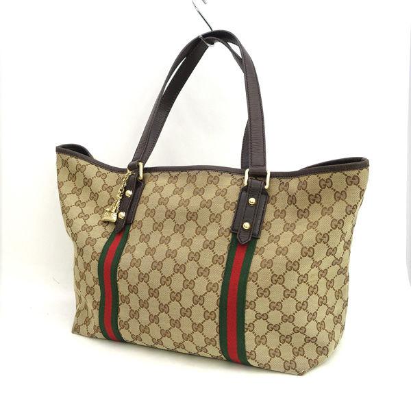 GUCCI / グッチ ◆GGキャンバス キャンバス×レザー トートバッグ ベージュ  139260 ブランド【バッグ/バック/鞄】 【中古】