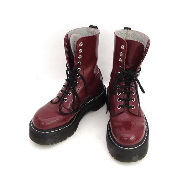 Dr.Martens×AGYNESS DEYN ◆10ホールブーツ/厚底/ブラウン/UK5（24ｃｍ） AGGY 1490 【レディース】【靴/シューズ】 【中古】