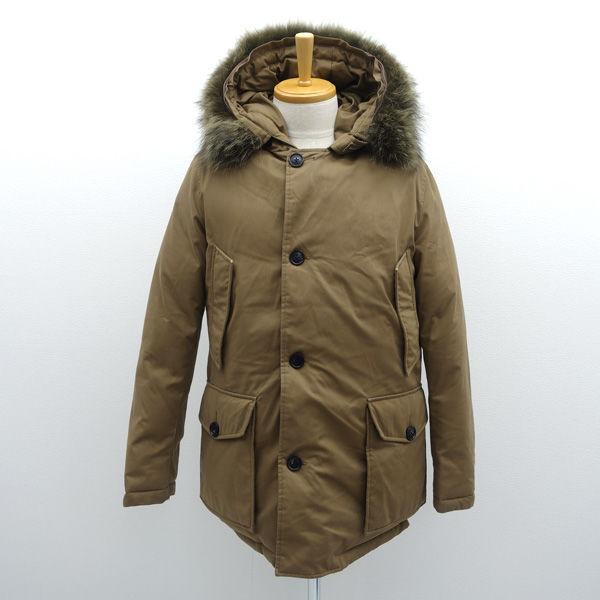 Woolrich × TOMORROWLAND ◆ダウンジャケット/コヨーテファー/ブラウン/サイズUS:M メンズファッション【紳士】 【中古】
