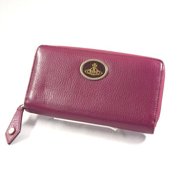 Vivienne Westwood / ヴィヴィアンウエストウッド ■ラウンドファスナー長財布 パープル ブランド【財布】 【中古】