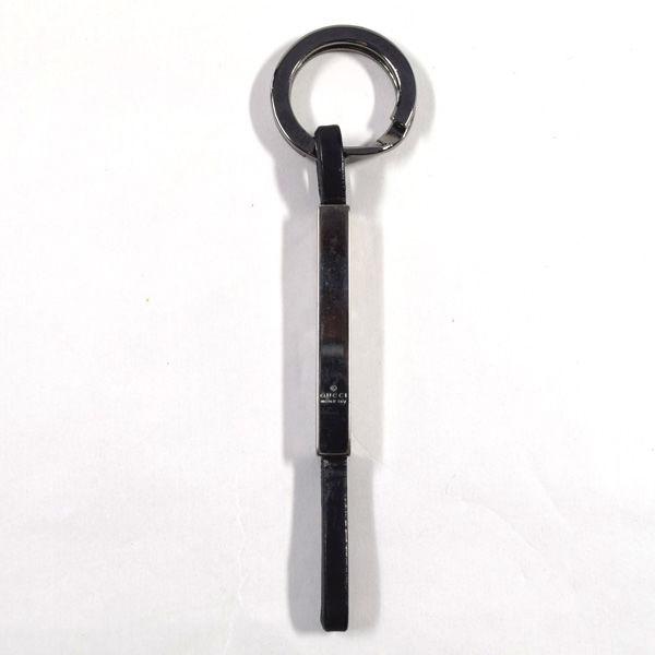 GUCCI / グッチ ■キーリング シルバー ブラック ブランド【KEY/キー/鍵】 【中古】