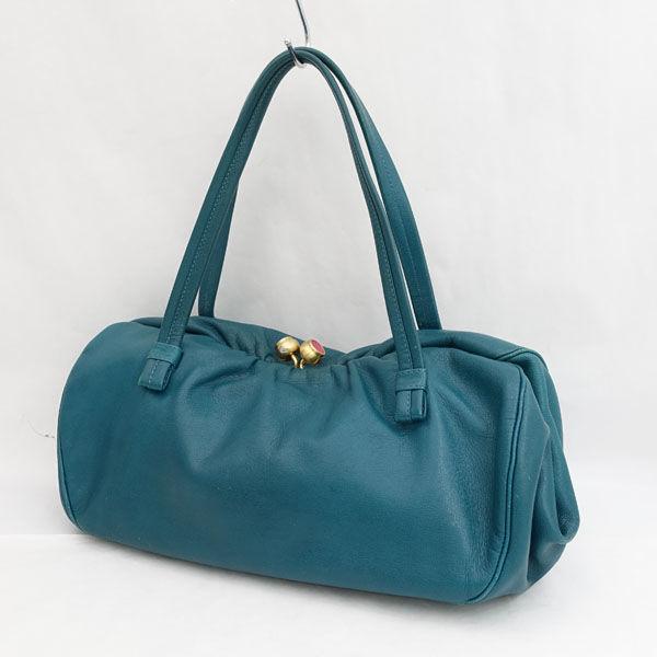 Paul Smith / ポールスミス ■セミショルダーバッグ がま口  レザー　グリーン ブランド【バック/BAG/鞄/カバン】 【中古】