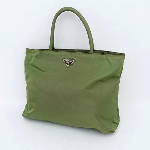 PRADA / プラダ ■ハンドバッグ トートバッグ テスート ライトグリーン B7354 ブランド【バック/BAG/鞄/カバン】 【中古】