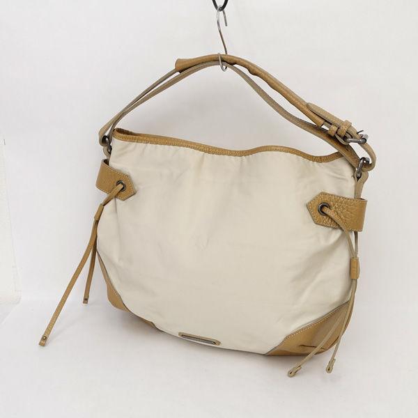 BURBERRY / バーバリー ■ショルダーバッグ セミショルダー ナイロン レザー ベージュ ブラウン ブランド 【中古】