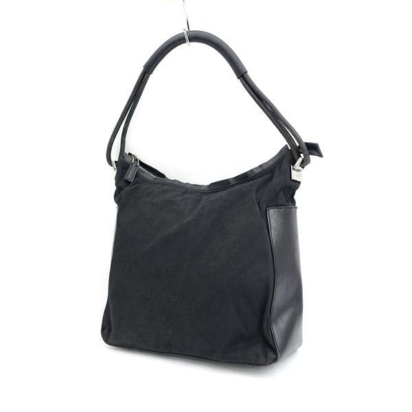 GUCCI / グッチ ■ハンドバッグ レザー ナイロン メタル ブラック セミショルダー 001.3766.200047 ブランド 【中古】
