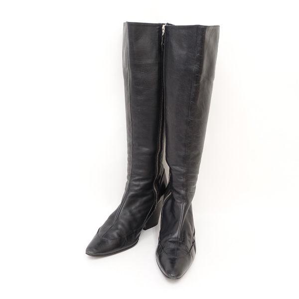 Vivienne Westwood / ヴィヴィアンウエストウッド ■ロングブーツ レザー ブラック　サイズ：37 VW1 【中古】