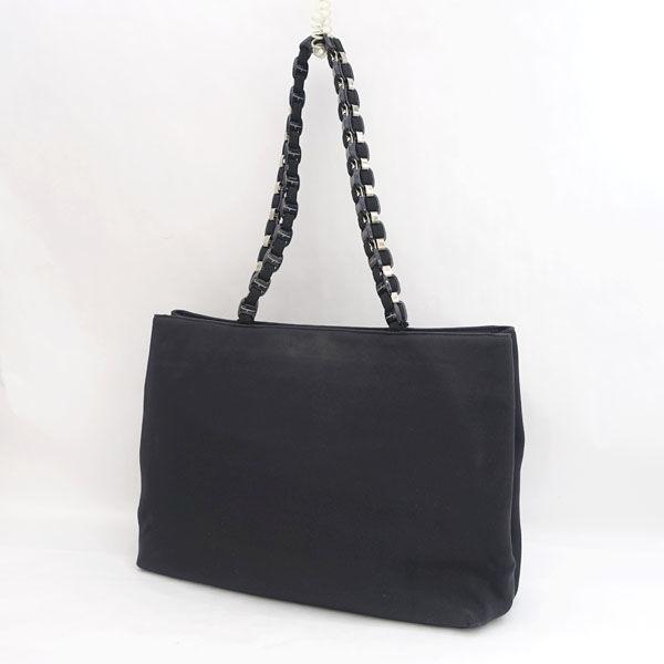 Salvatore Ferragamo / サルヴァトーレフェラガモ ◆ハンドバッグ セミショルダー 黒 ジャージ素材【バッグ/バック】【中古】