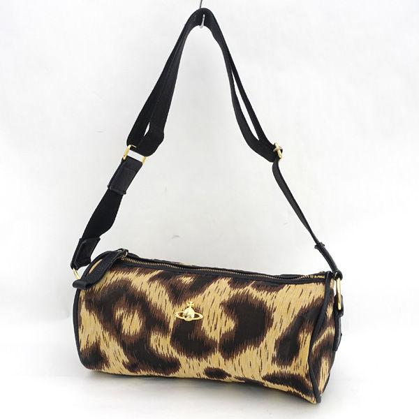 Vivienne Westwood / ヴィヴィアンウエストウッド ■ショルダーバッグ ORB ブラウン ベージュ ブラック キャンバス VW1【中古】