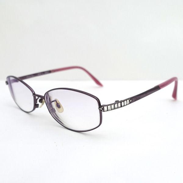 Christian Dior / クリスチャンディオール ■度入りメガネ レディース ピンク ラインストーン  【サングラス/眼鏡】 【中古】