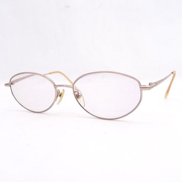 Christian Dior / クリスチャンディオール ■度入りメガネ ラインストーン ピンクゴールド 【サングラス/メガネ/眼鏡】【中古】