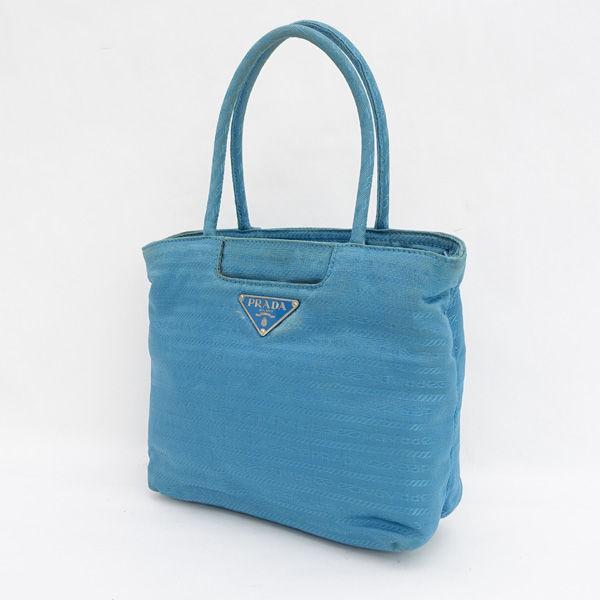 PRADA / プラダ ■ミニ ハンドバッグ ナイロン ブルー 小物入れ ブランド【バッグ/バック/BAG/鞄/カバン】 【中古】