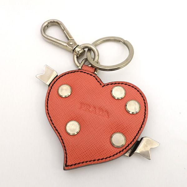 PRADA / プラダ ■チャーム アクセサリー キーリング レザー メタル ブランド【KEY/キー/鍵】 【中古】