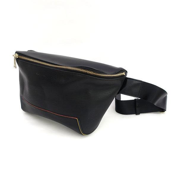 Paul Smith / ポールスミス ■ボディバッグ　ウエストバッグ　レザー　ブラック ブランド【バッグ/バック/BAG/鞄】 【中古】