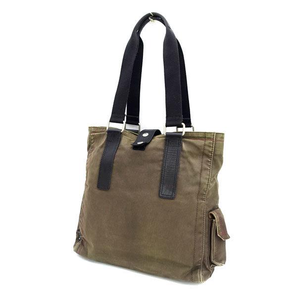 Paul Smith / ポールスミス ■トートバッグ　セミショルダー　キャンバス　カーキ ブランド【バッグ/バック/BAG/鞄】 【中古】