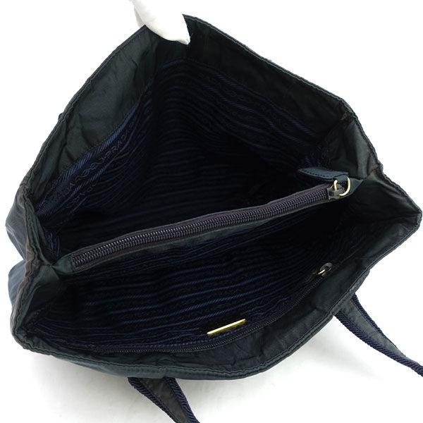 PRADA / プラダ □セミショルダー トートバッグ ナイロン ネイビー