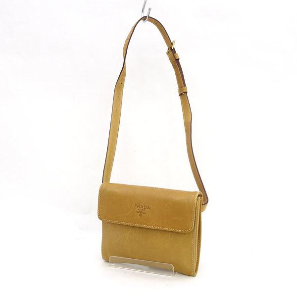 PRADA / プラダ ■ワンショルダー　バッグ　レザーポーチ　ブラウン ブランド【バッグ/バック/BAG/鞄/カバン】 【中古】
