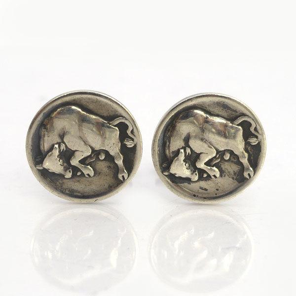   / ジョージ ジェンセン ■カフス　カフリング　925　バッファロー　ヴィンテージ ブランド【中古】