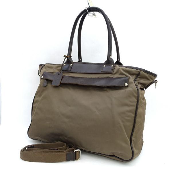 Felisi / フェリージ ■ビジネスバッグ　クロスボディ　ナイロン　カーキ　 17-67 ブランド【バック/BAG/鞄/カバン】 【中古】