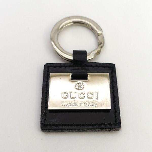 GUCCI / グッチ ■キーリング　アクセサリー　レザー　ブラック ブランド【中古】