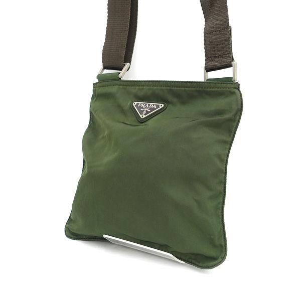 PRADA / プラダ ■クロスボディ　ショルダーバッグ　ナイロン　グリーン ブランド【バッグ/バック/BAG/鞄/カバン】 【中古】