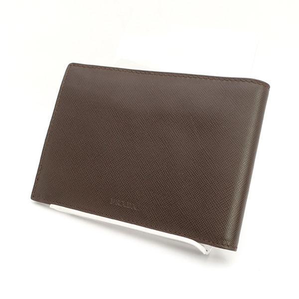 PRADA / プラダ ■二つ折り財布　レザー　ブラウン M2 ブランド【財布/サイフ/ウォレット/wallet/】 【中古】