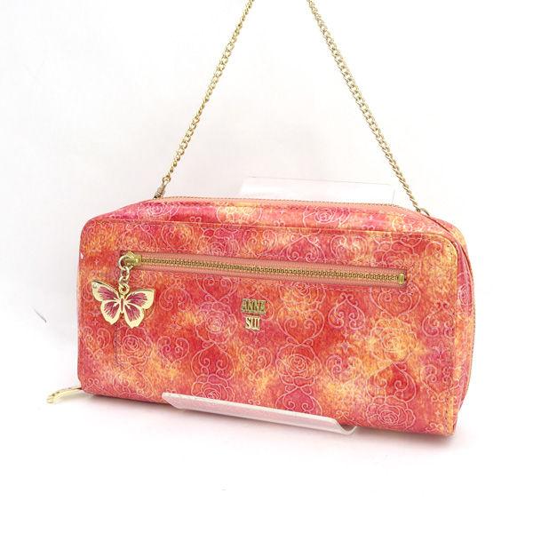 ANNA SUI / アナスイ ■ショルダーバッグ　財布　チェーン　PVC　ピンク ブランド【バッグ/バック/BAG/鞄/カバン】 【中古】