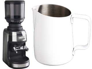 WPM ZD-17N WPM Grinderコーヒーグラインダー+HC7107Wミルクピッチャーシャープスパウト(白)